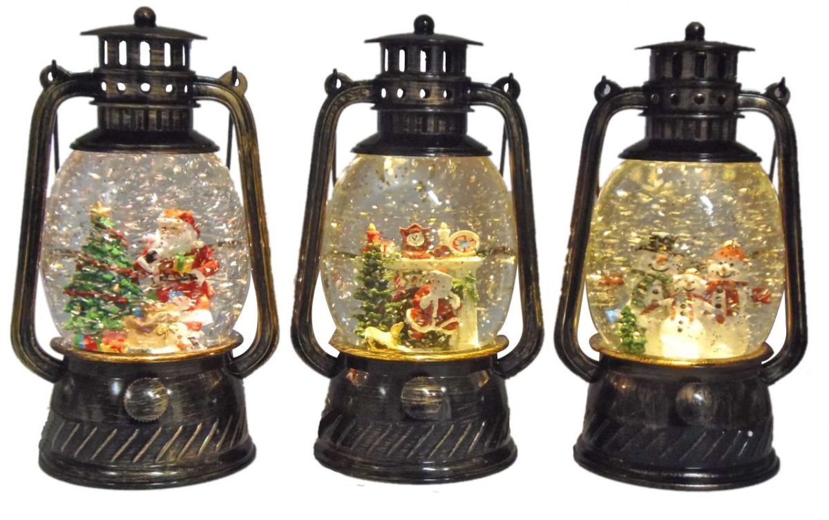 LED Santa / Tree Med Brass Lantern – Santa's Little Helper Australia ...